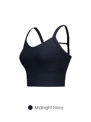 Andar Airywin Pinstripe Longline Bra (Midnight Navy), Women's Fashion ...