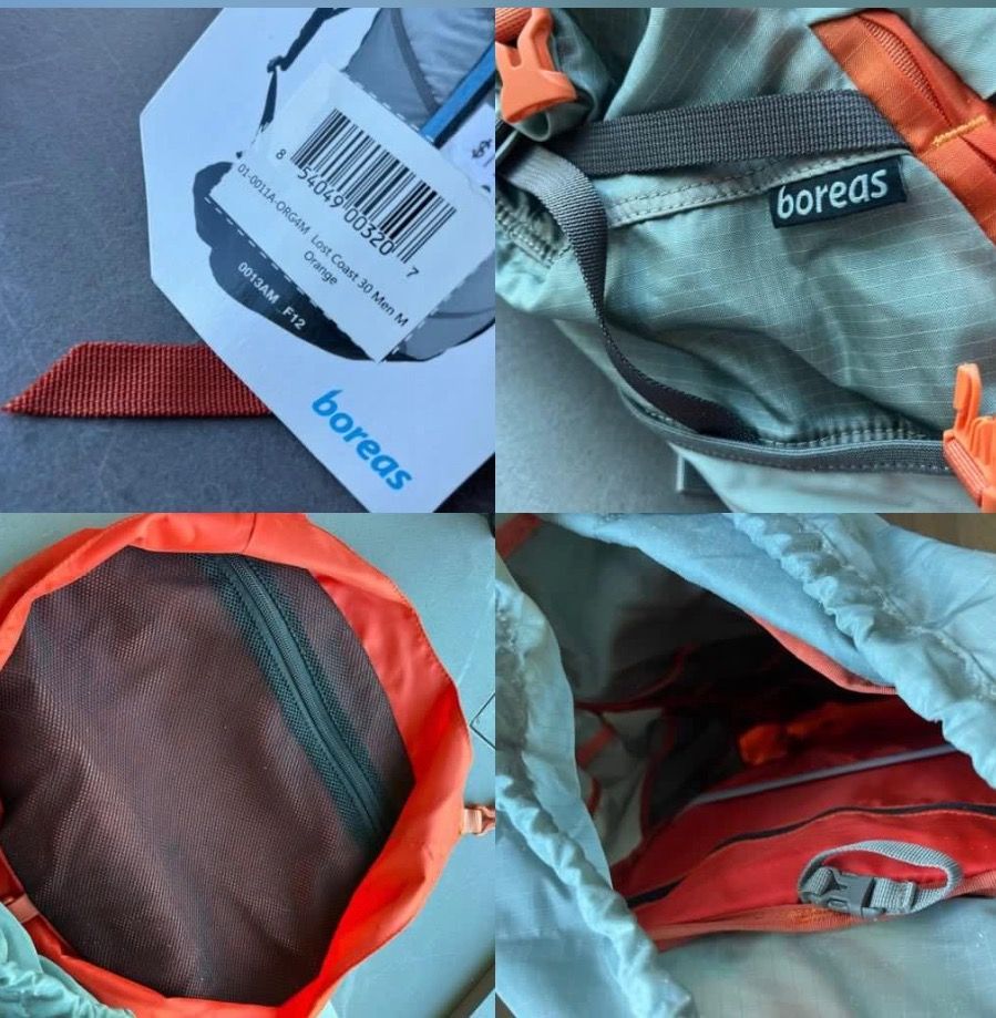 Boreas 美國設計輕身透氣行山露營登山旅行背囊全新有牌橙灰配色 USA Design Lost Coast 30L Backpack ...