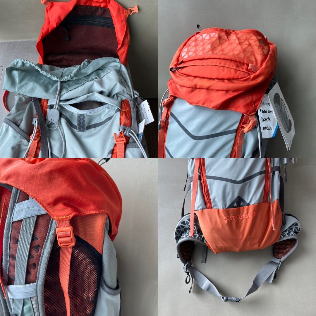 Boreas 美國設計輕身透氣行山露營登山旅行背囊全新有牌橙灰配色 USA Design Lost Coast 30L Backpack ...