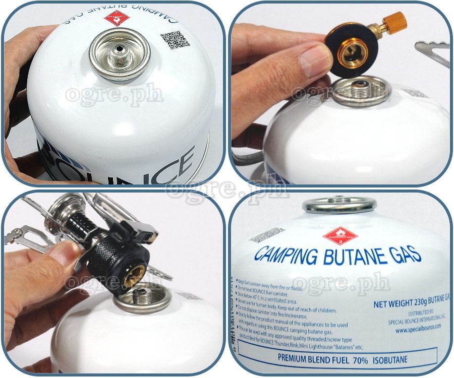 Bounce LG-230 Camping Butane Gas 230g Screw Type Canister, Sports ...