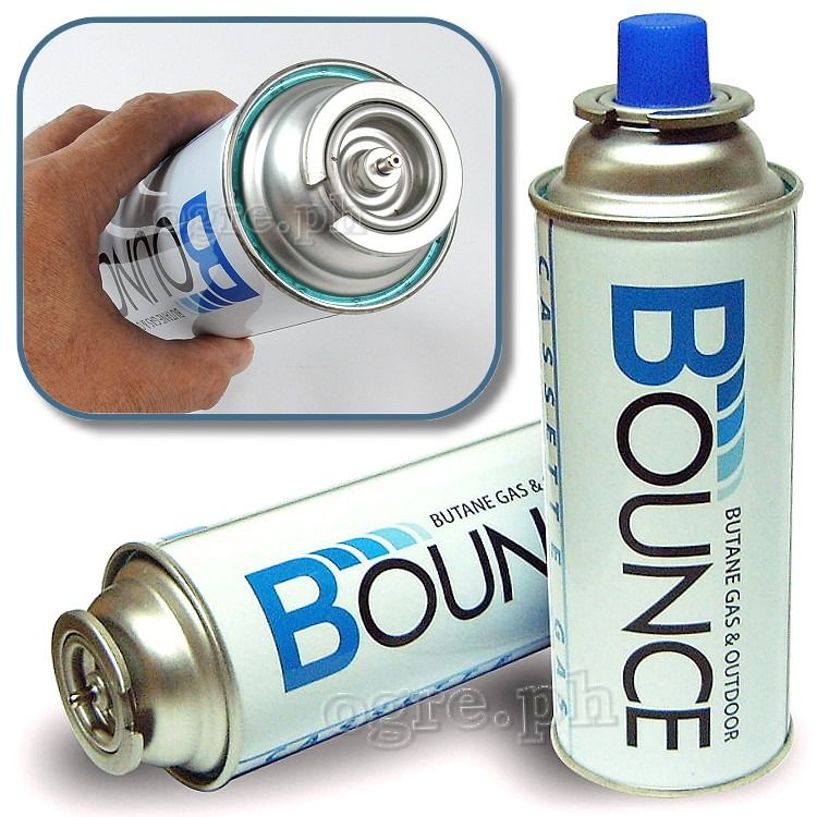 Bounce LG-250 Butane Gas 250g Nozzle Type CRV Cartridge 4-Pack, Sports ...