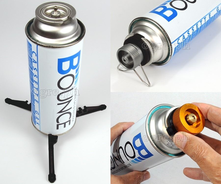 Bounce LG-250 Butane Gas 250g Nozzle Type CRV Cartridge 4-Pack, Sports ...