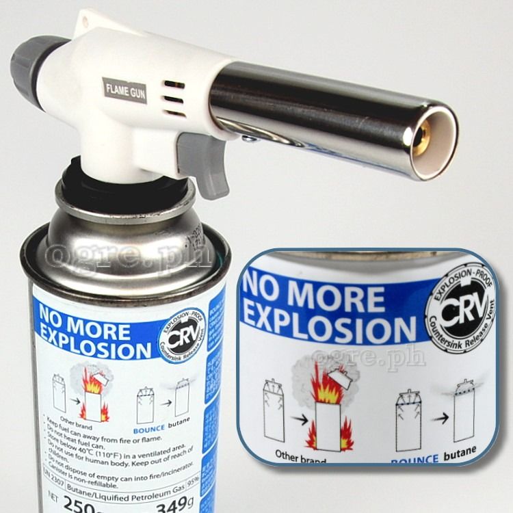 Bounce LG-250 Butane Gas 250g Nozzle Type CRV Cartridge 4-Pack, Sports ...