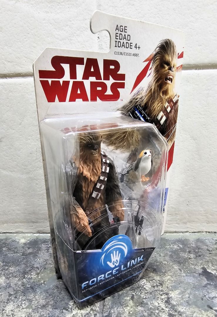 CHEWBACCA with PORG - 2017 Hasbro Star Wars The Last Jedi Force Link 2. ...