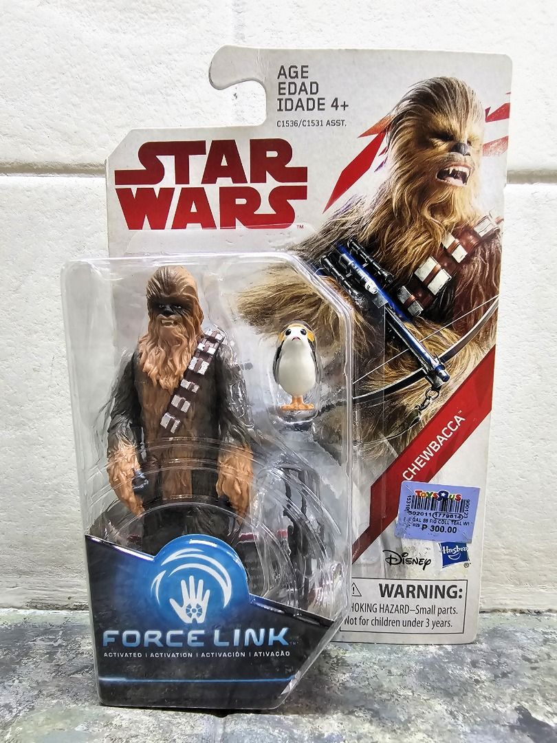CHEWBACCA with PORG - 2017 Hasbro Star Wars The Last Jedi Force Link 2. ...