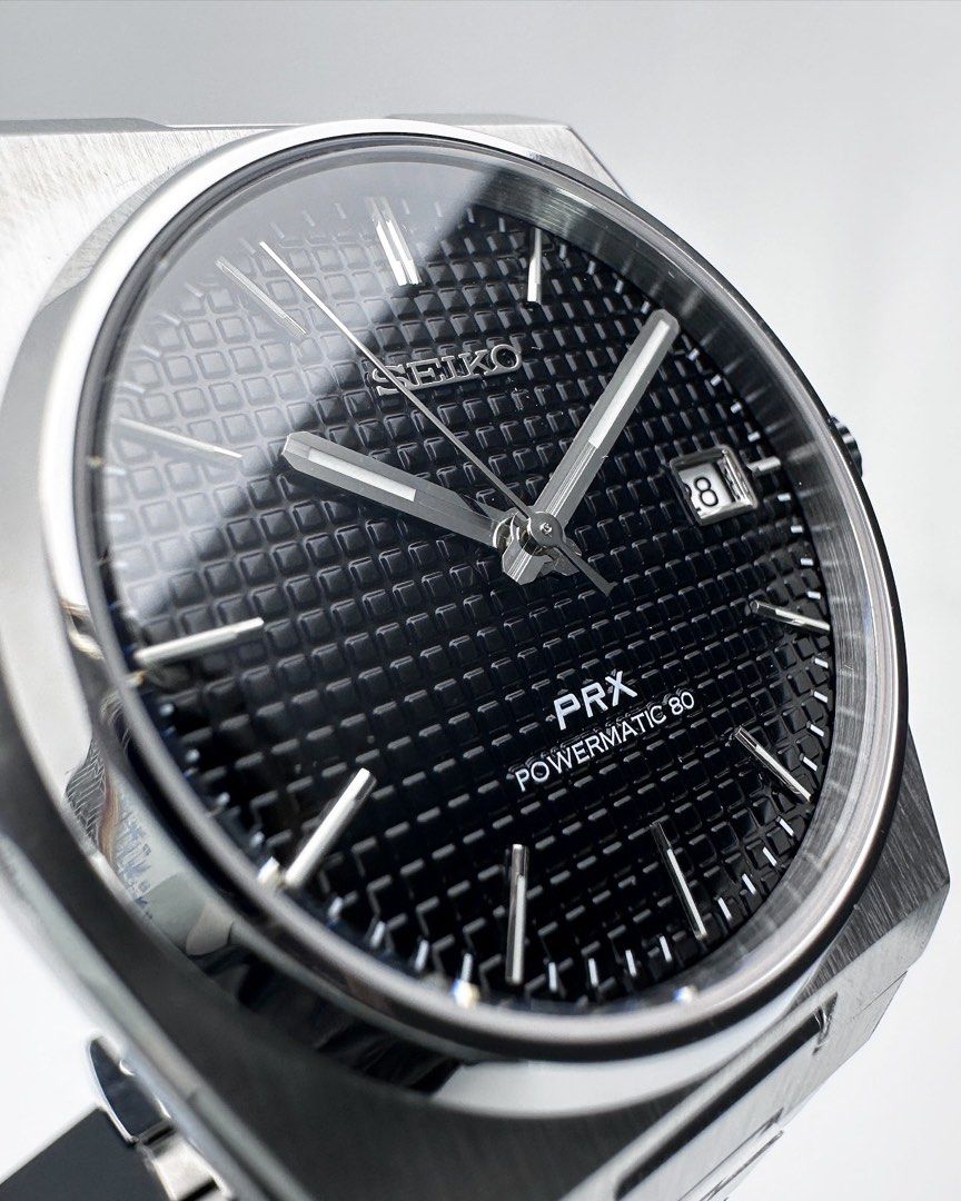 Custom Seiko Mod 40mm Black PRX Automatic Watch, Men's Fashion, Watches ...