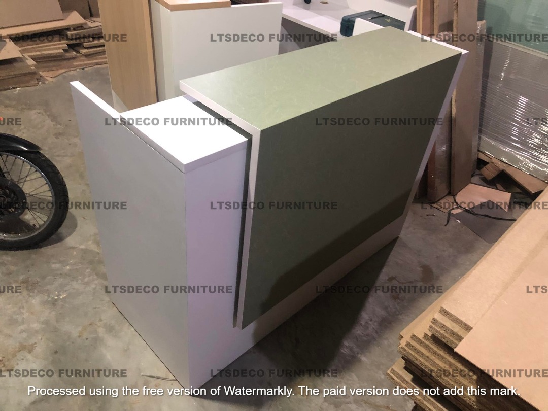 CUSTOMIZED RECEPTION COUNTER TABLE | OFFICE PARTITIONS, Furniture ...