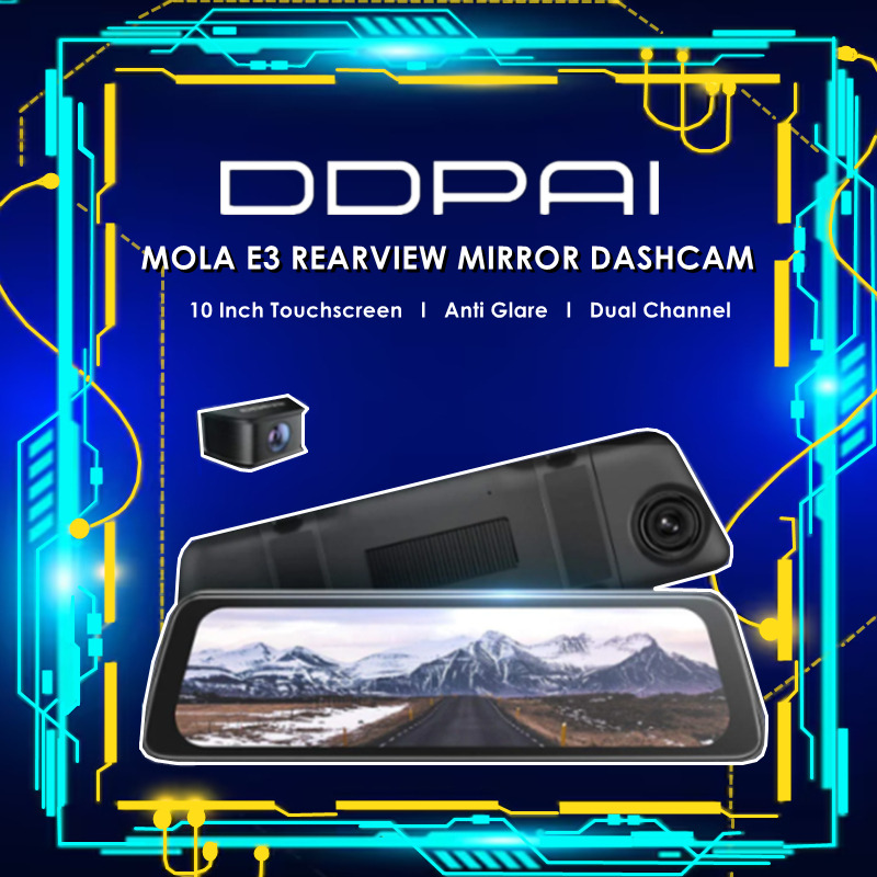 DDPAI Mola E3 Rearview Mirror Dashcam 2K Ultra HD 1440P 10 Inch ...