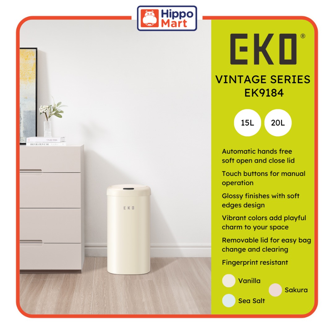 EKO Sensor Bin | EK9184 | Vintage | Dustbin | 15L, 20L | Kitchen Bin ...