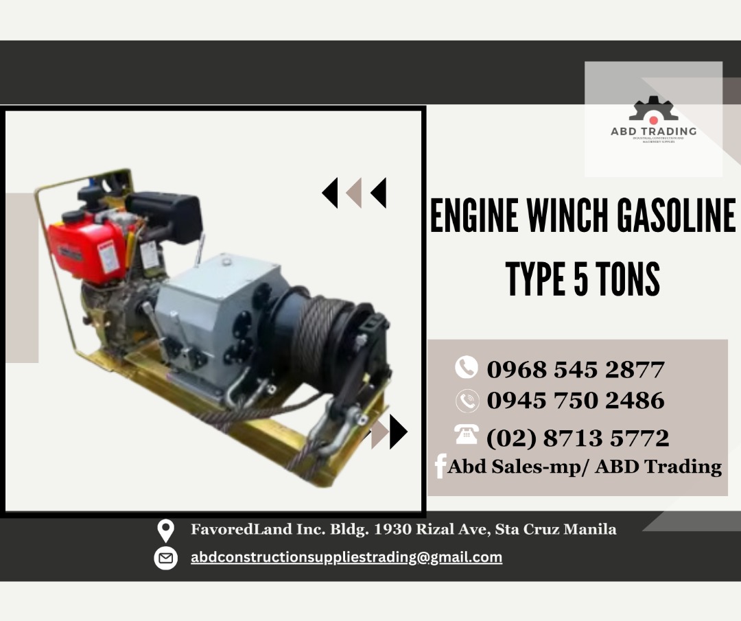 ENGINE WINCH GASOLINE TYPE 5 TONS, Commercial & Industrial ...