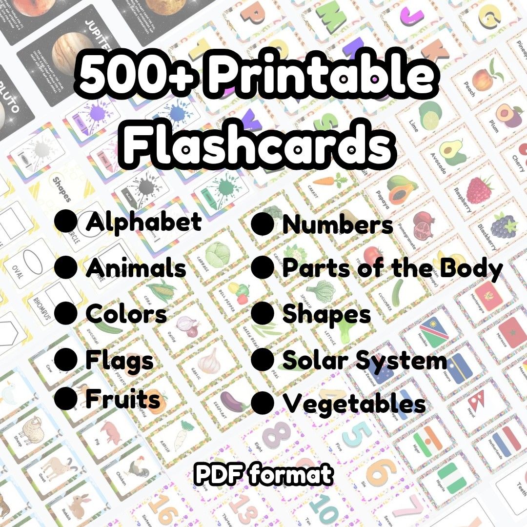 Flashcards | 500+ Toddlers Printable Flashcards, Looking For on Carousell