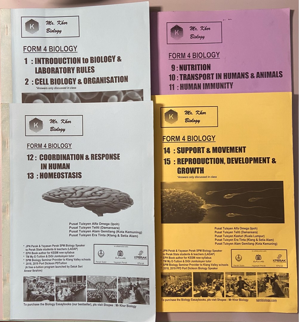 FORM 4 KSSM Biology Notes, Hobbies & Toys, Books & Magazines ...