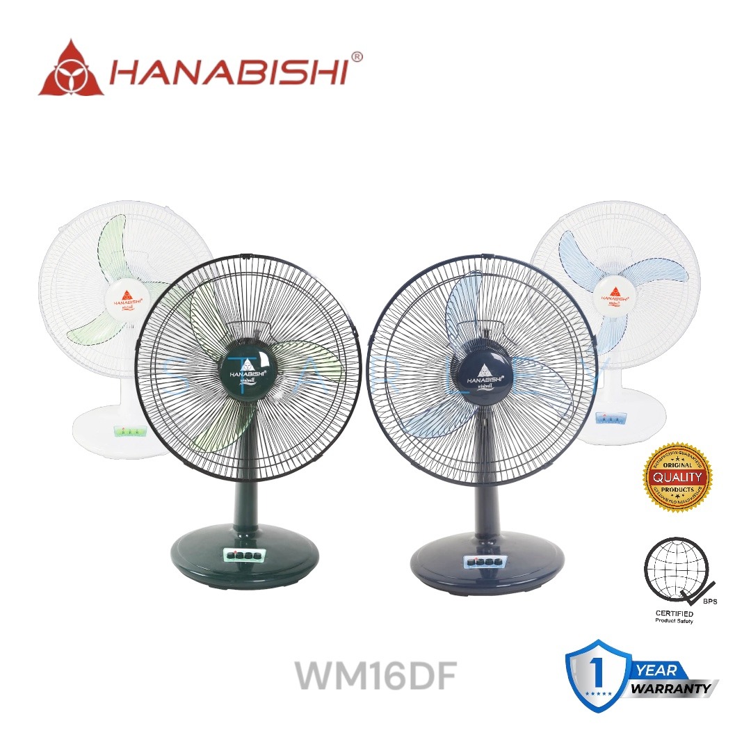 HANABISHI Windmill Desk Fan 16" (Banana Blade) (WM16DF), Furniture ...