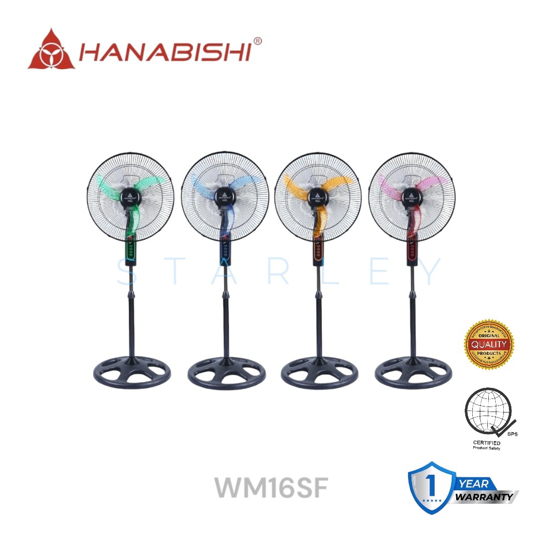 HANABISHI Windmill Stand Fan 16" (Banana Blade) (WM16SF), Furniture ...