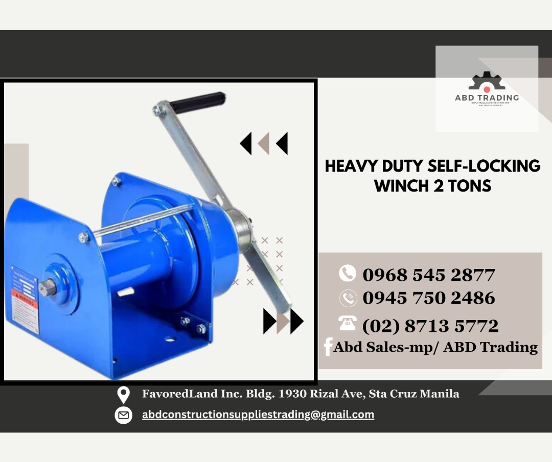 HEAVY DUTY SELF-LOCKING WINCH 2 TONS, Commercial & Industrial ...