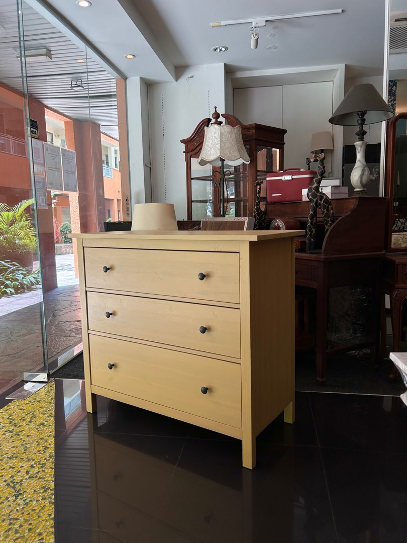 Ikea HEMNES chest of drawers in YELLOW, Furniture & Home Living ...