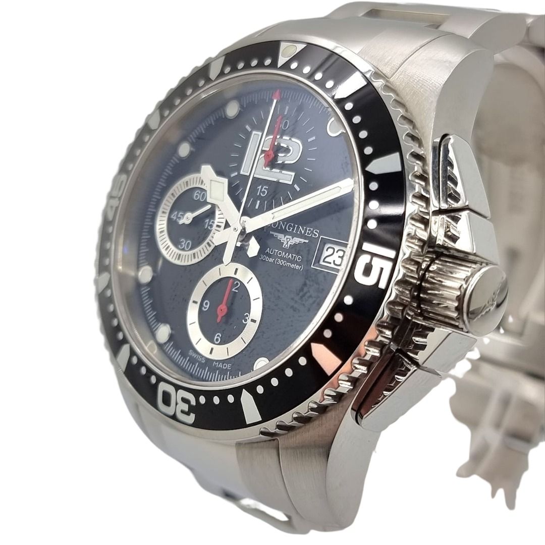 Longines L3.644.4.56.6 Hydroconquest Chronograph Automatic Watch 41mm, Luxury, Watches on Carousell