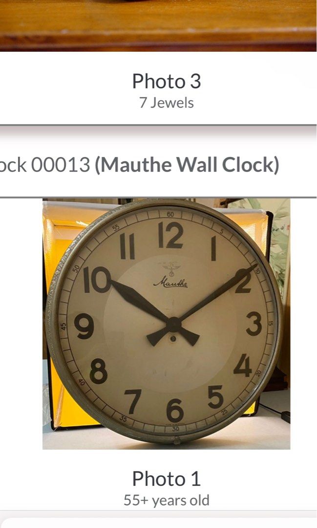 Mauthe Wall Clock, Furniture & Home Living, Home Decor, Clocks on Carousell