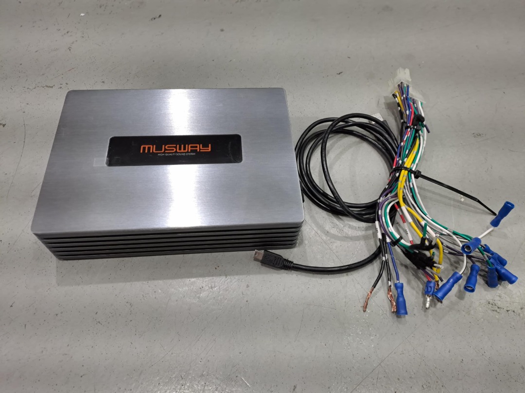 Musway M4+ 4-Channel Full Range Class D Amplifier with 8-Channel Digital Sound Processor (Cash ...