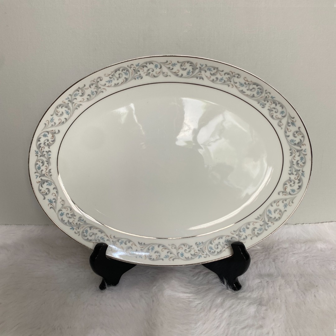 Narumi Vintage Silver Oval Platter Serving Plate, Furniture & Home ...