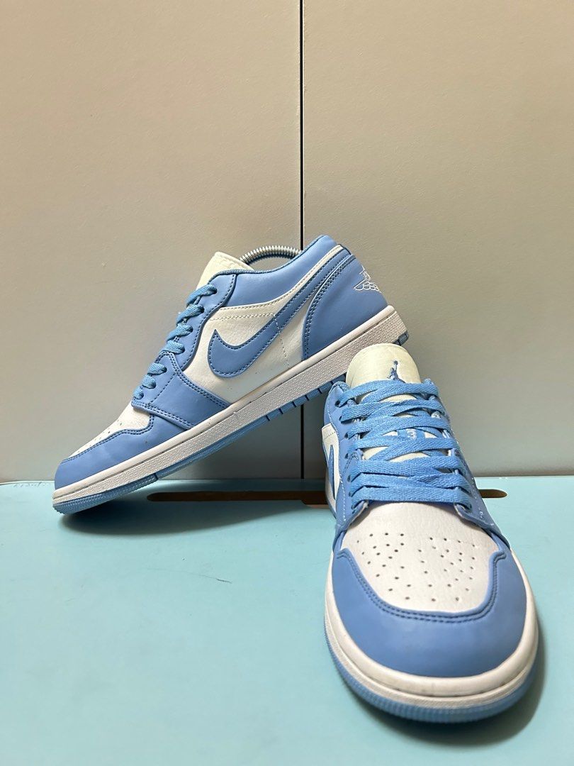 Nike Air Jordan 1 Low "UNC" Blue/White, Men's Fashion, Footwear ...