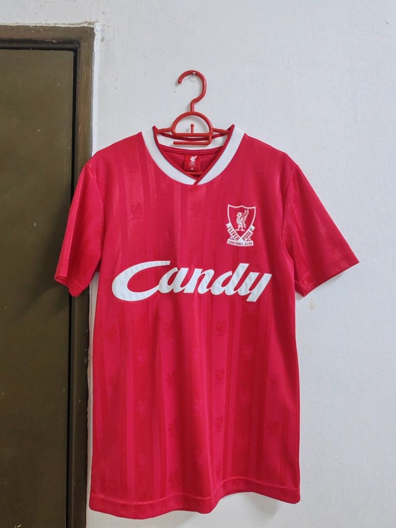 ORIGINAL Official Merchandise 89/91 Liverpool Candy Home Jersey, Men's ...