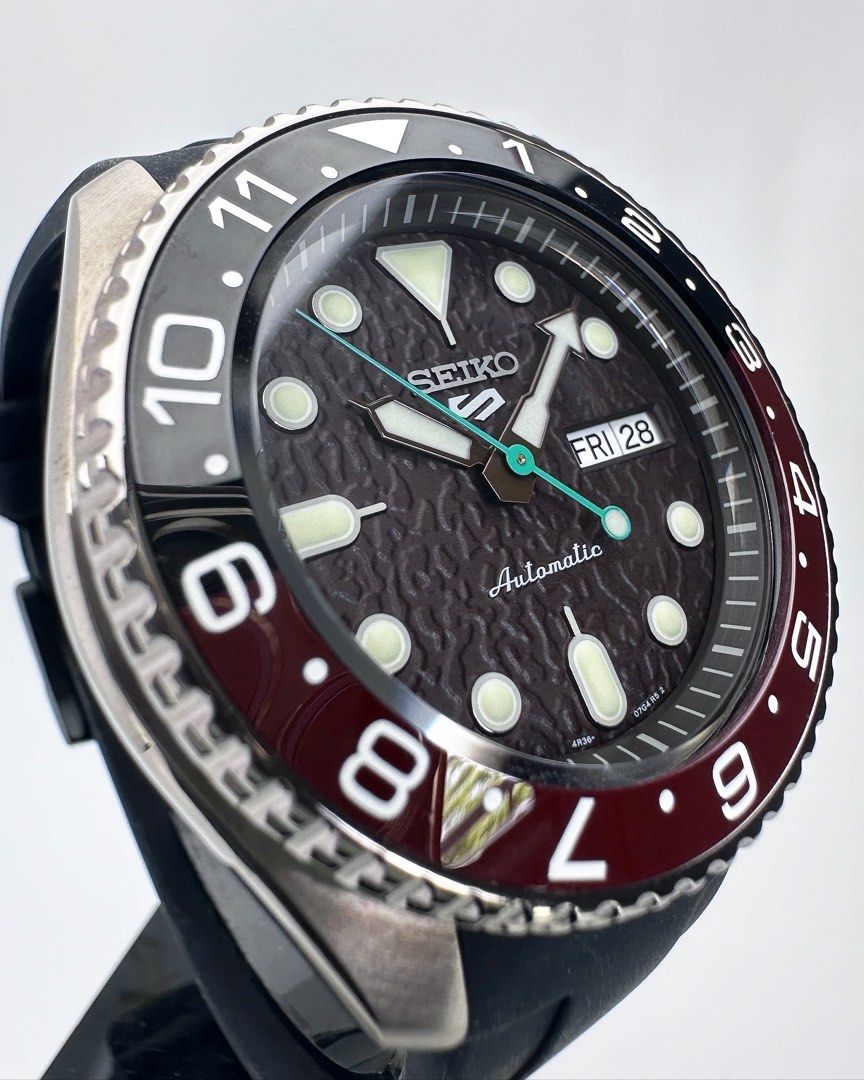 Original Seiko 5 Sport Mod SRPD SRPD85K1 Dual Time 42mm Automatic Watch ...