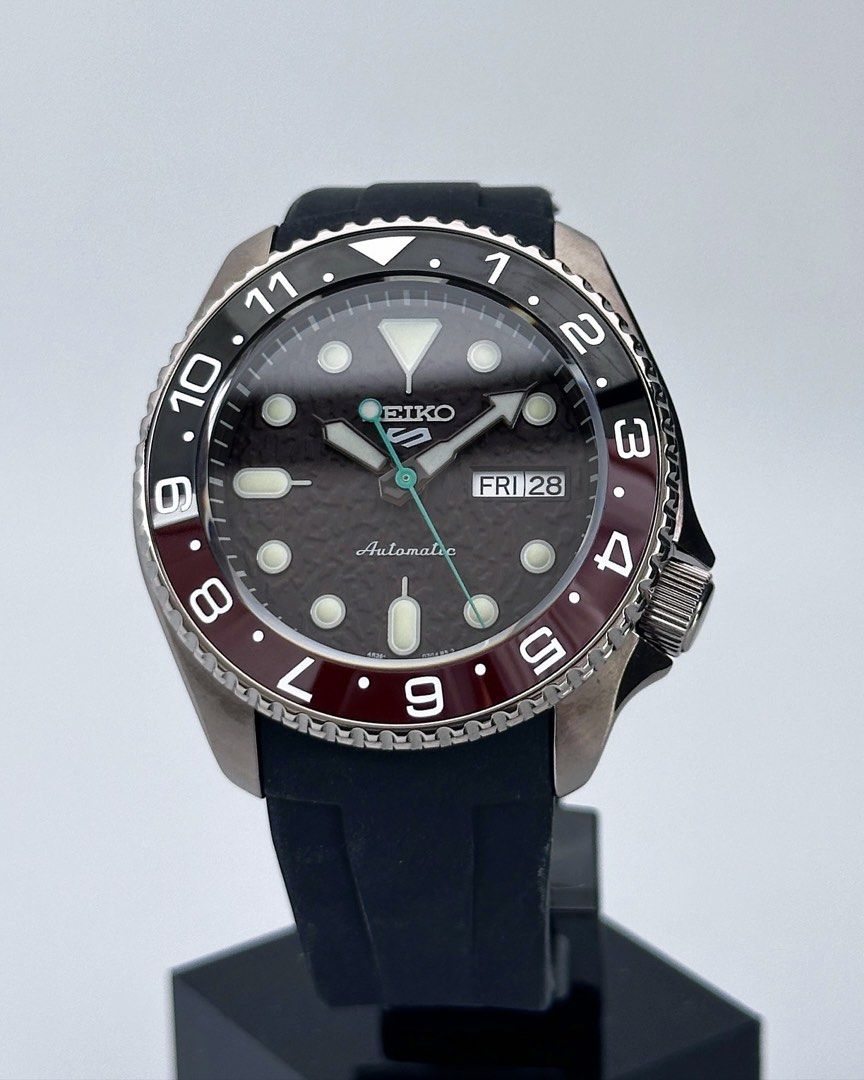 Original Seiko 5 Sport Mod SRPD SRPD85K1 Dual Time 42mm Automatic Watch ...
