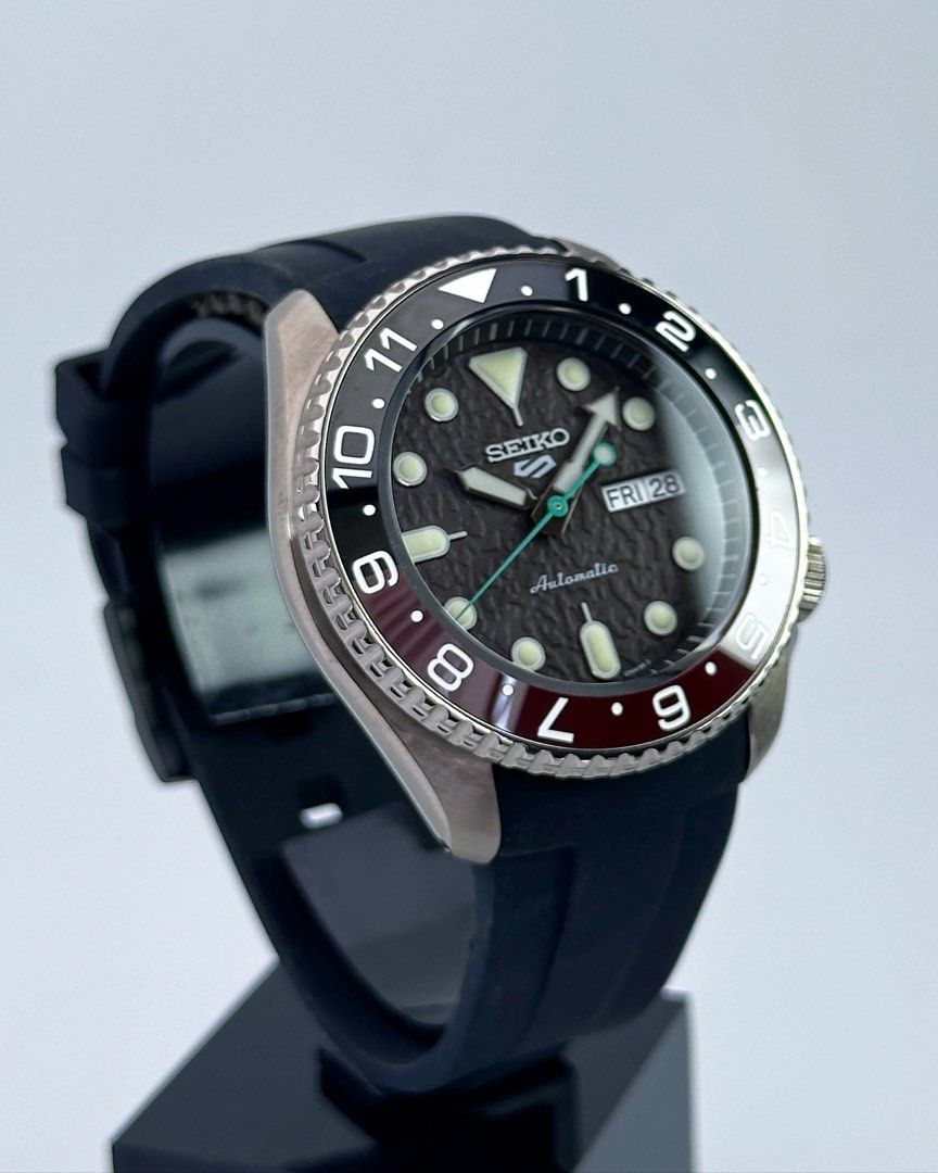 Original Seiko 5 Sport Mod SRPD SRPD85K1 Dual Time 42mm Automatic Watch ...