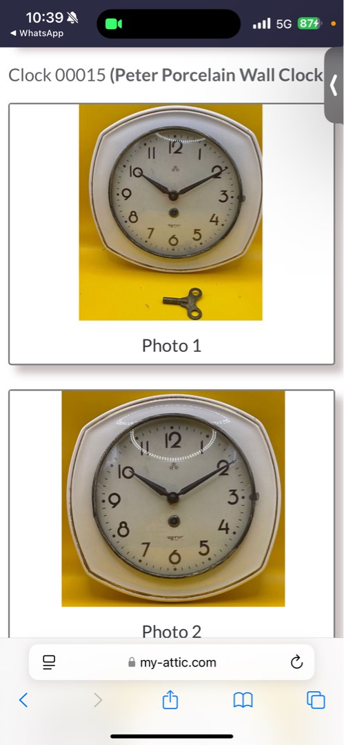 Peter Porcelain Wall Clock, Furniture & Home Living, Home Decor, Clocks ...