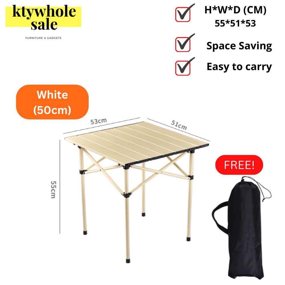Portable Roll Table Picnic Meja Berkelah, Furniture & Home Living ...