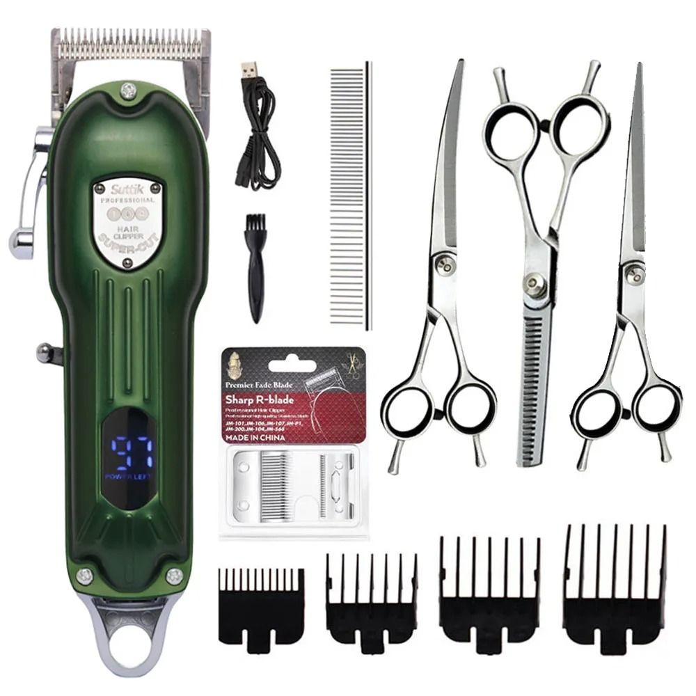 Professional Dog Hair Clipper All Metal Rechargeable Pet Trimmer Cat ...