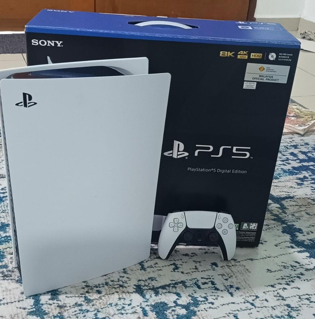 ps5 digital with headset rog strix go, Video Gaming, Video Game ...