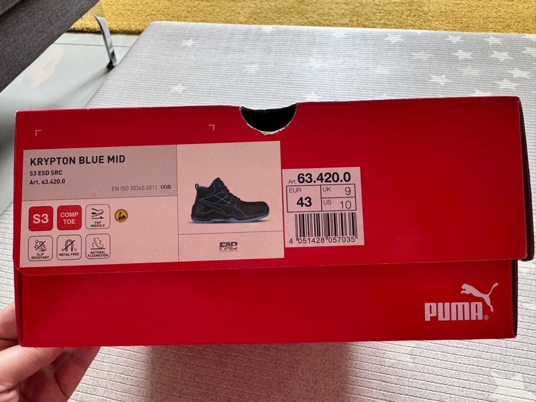 Puma Krypton Mid S3 ESD SRC Safety Work Boot, Men's Fashion, Footwear ...