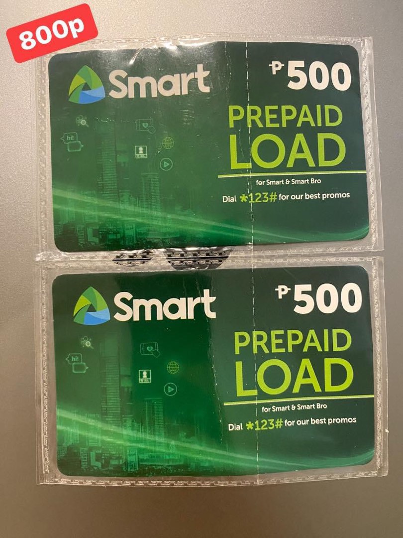 Smart Load Card ( 2 x P500) new 100%, Tickets & Vouchers, Vouchers on ...
