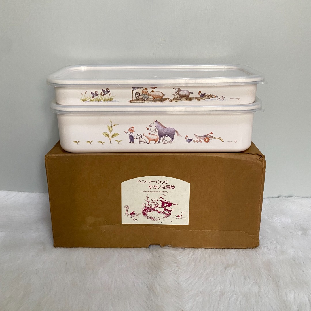 The Adventures of Henry White Painted Enamel Food Storage Container ...