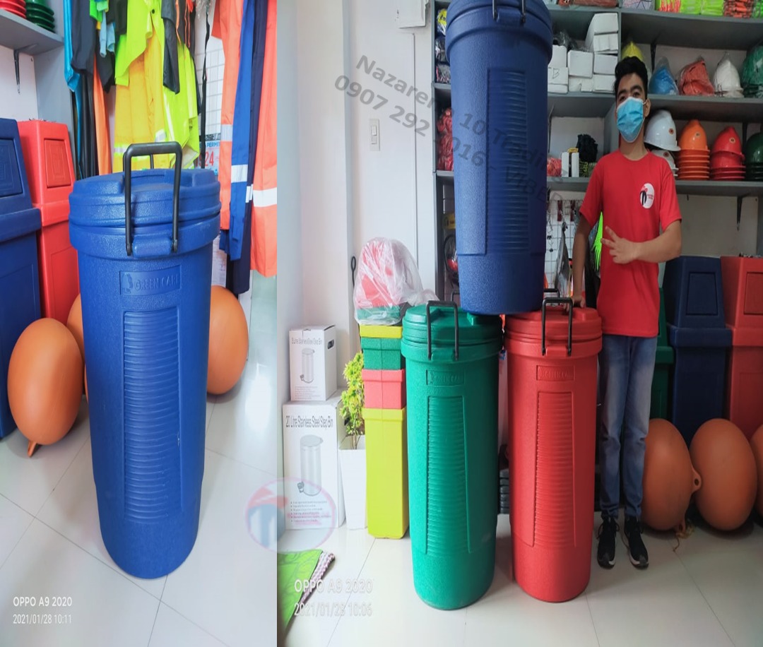 Trolling bin Trash bin w/wheels 563, Furniture & Home Living, Cleaning ...