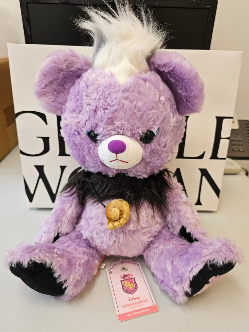 Unibear Plush Little Mermaid Ursula 28cm plush toy 28cm 毛公仔 Ursula 烏蘇拉 ...