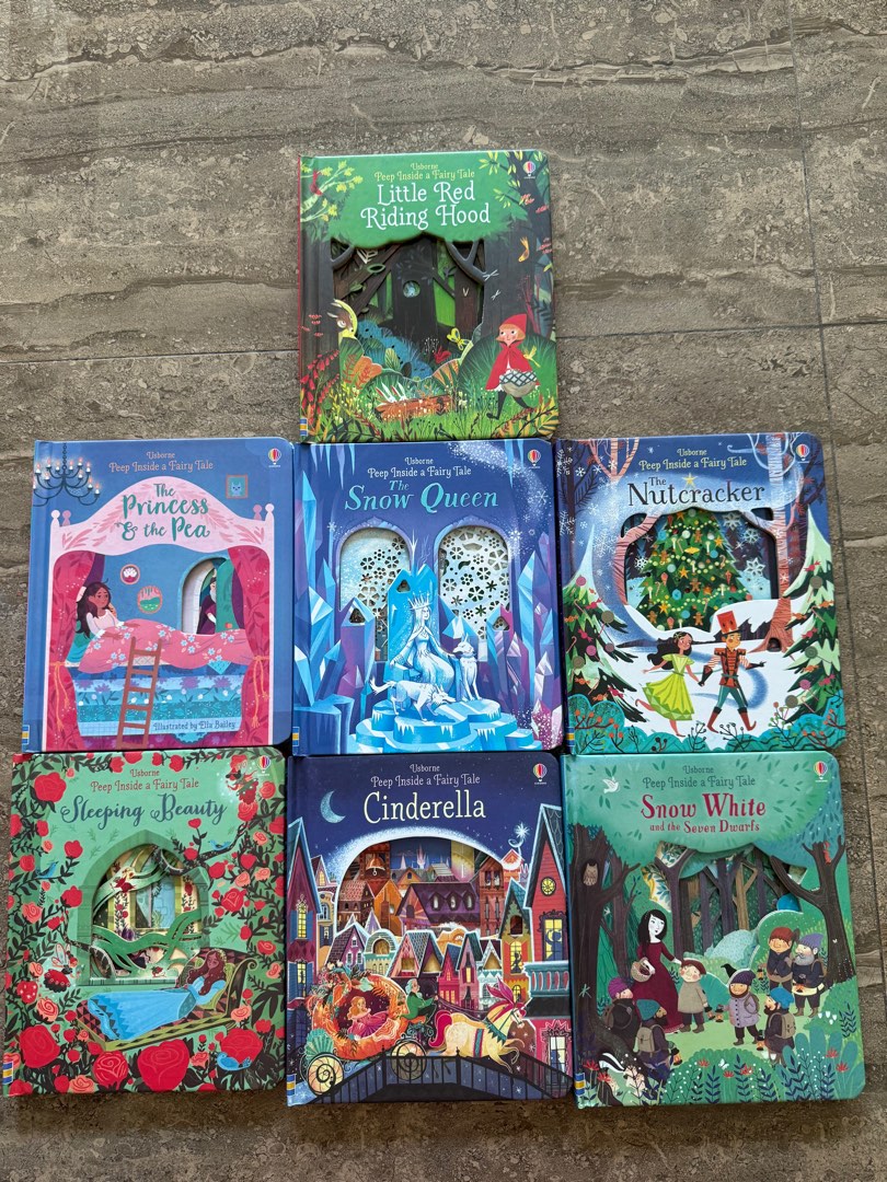 Usborne Peep inside a Fairy Tale Boardbooks Cinderella Snow White The ...