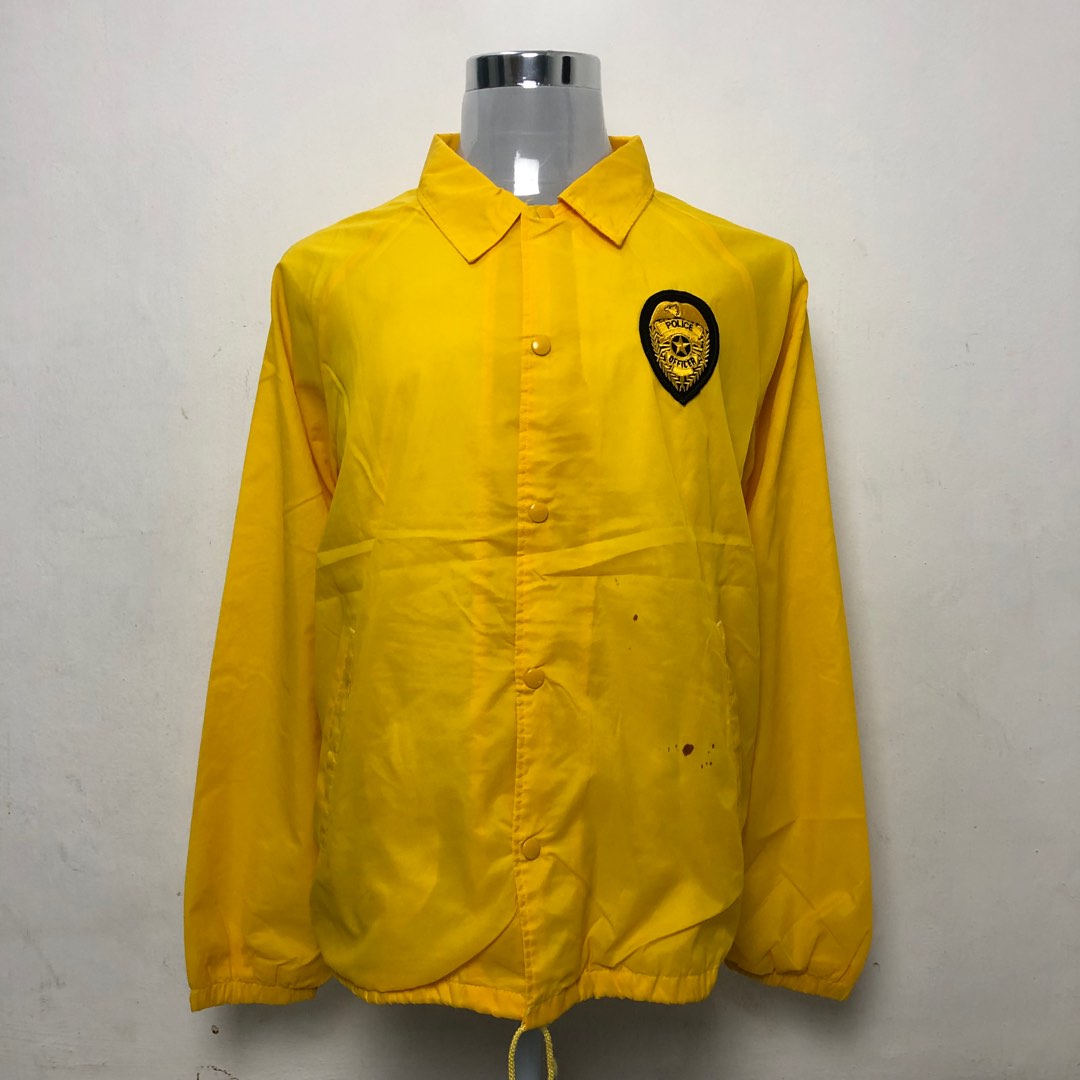 Vintage Windbreaker Button POLICE OFFICER Saiz XL, Men's Fashion, Coats ...