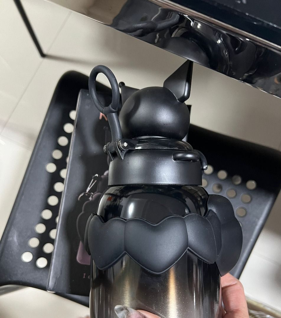 Water Bottle Saniro design Thermo Water Bottle with strap and handle, Kuromi, Hello Kitty ...