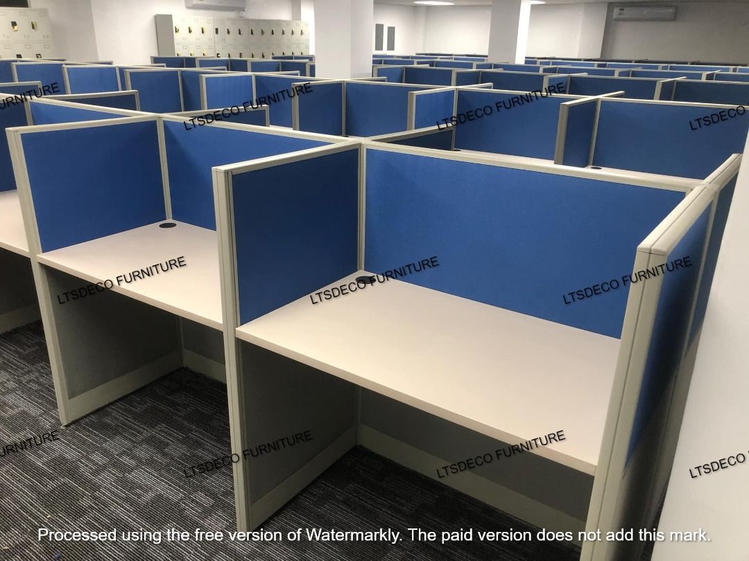 WIORKSTATION CALL CENTER TABLES OFFICE PARTITIONS, Furniture & Home ...