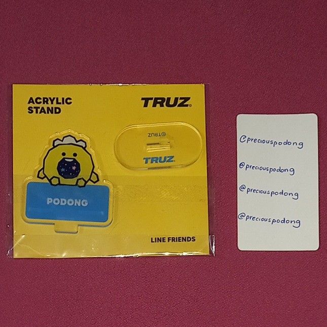 WTS TRUZ PODONG PEN SLEEPMASK STANDEE LINE FRIENDS TREASURE JUNGHWAN ...