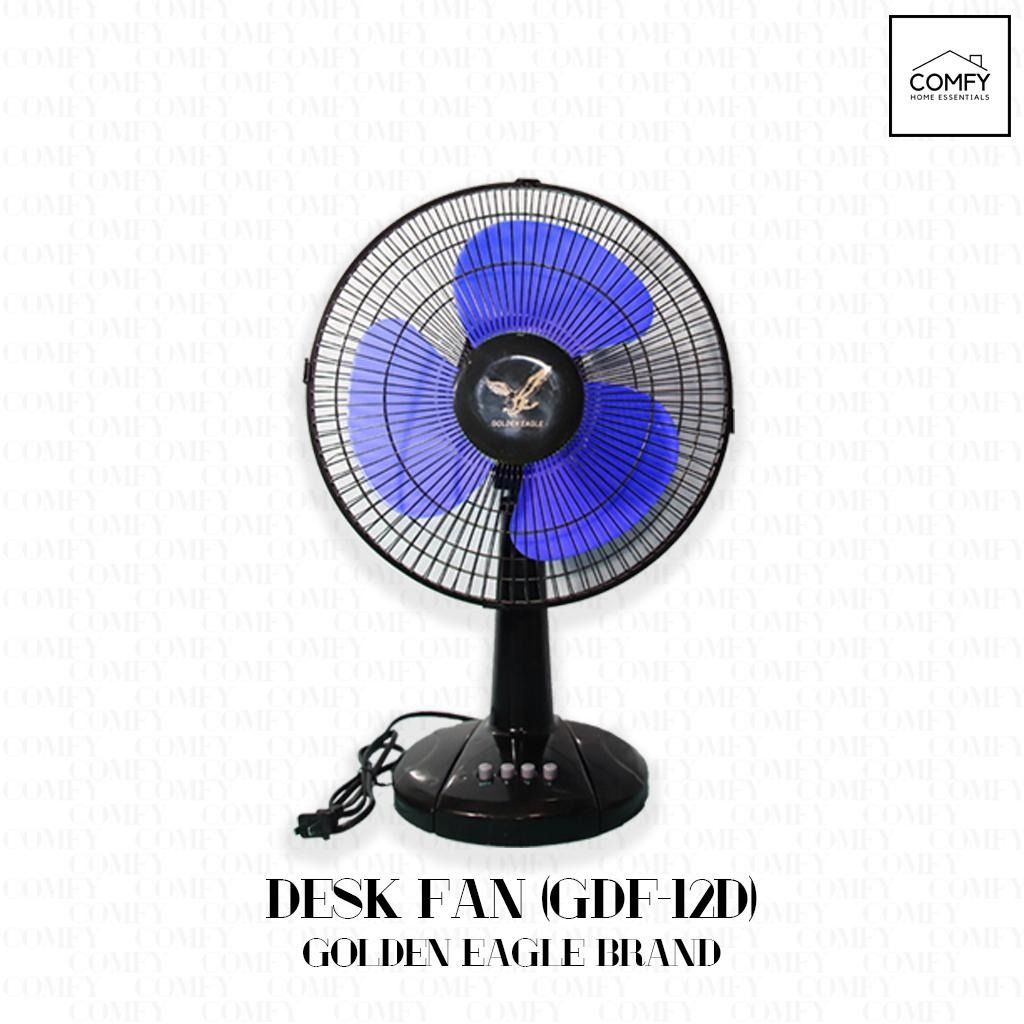 12 Inches GOLDEN EAGLE Electric Desk Fan 3-High Performance Speed Plastic Fan Blade (COD ...