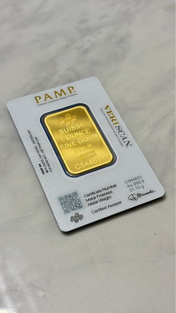 1 oz / 31.1g PAMP Gold Bar, Hobbies & Toys, Memorabilia & Collectibles, Currency on Carousell