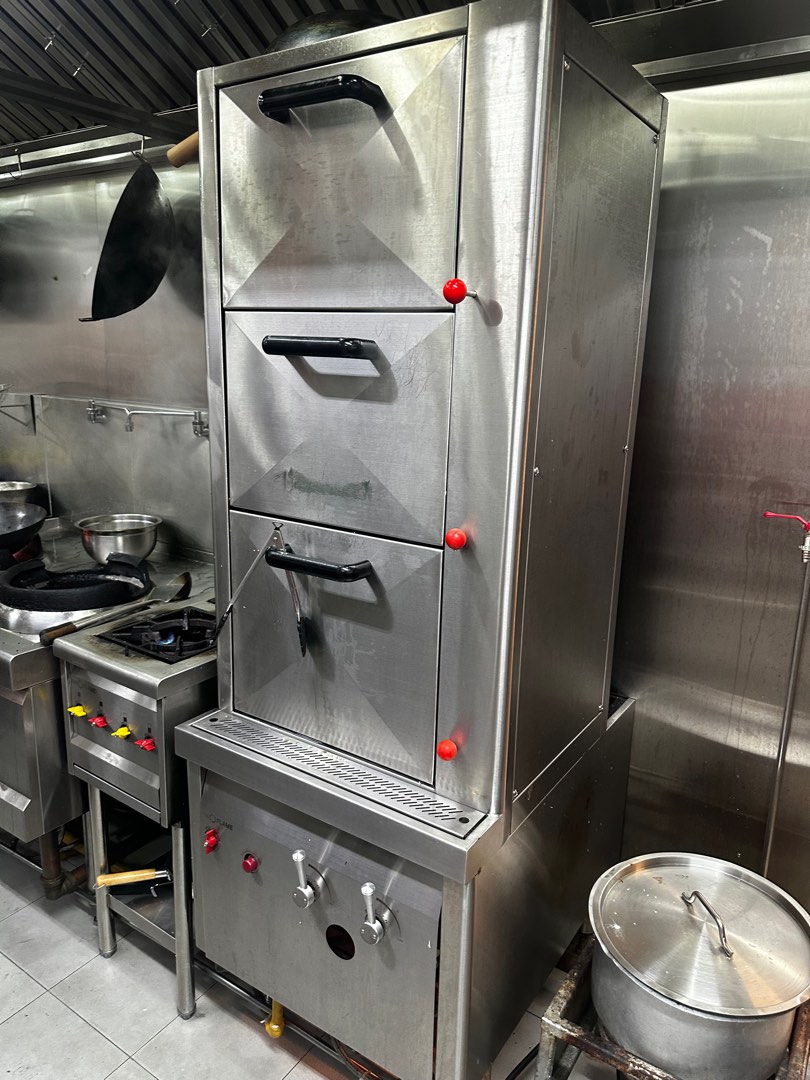 3 deck Gas Steamer Soup Steamer Commercial Kitchen Equipment, TV & Home ...