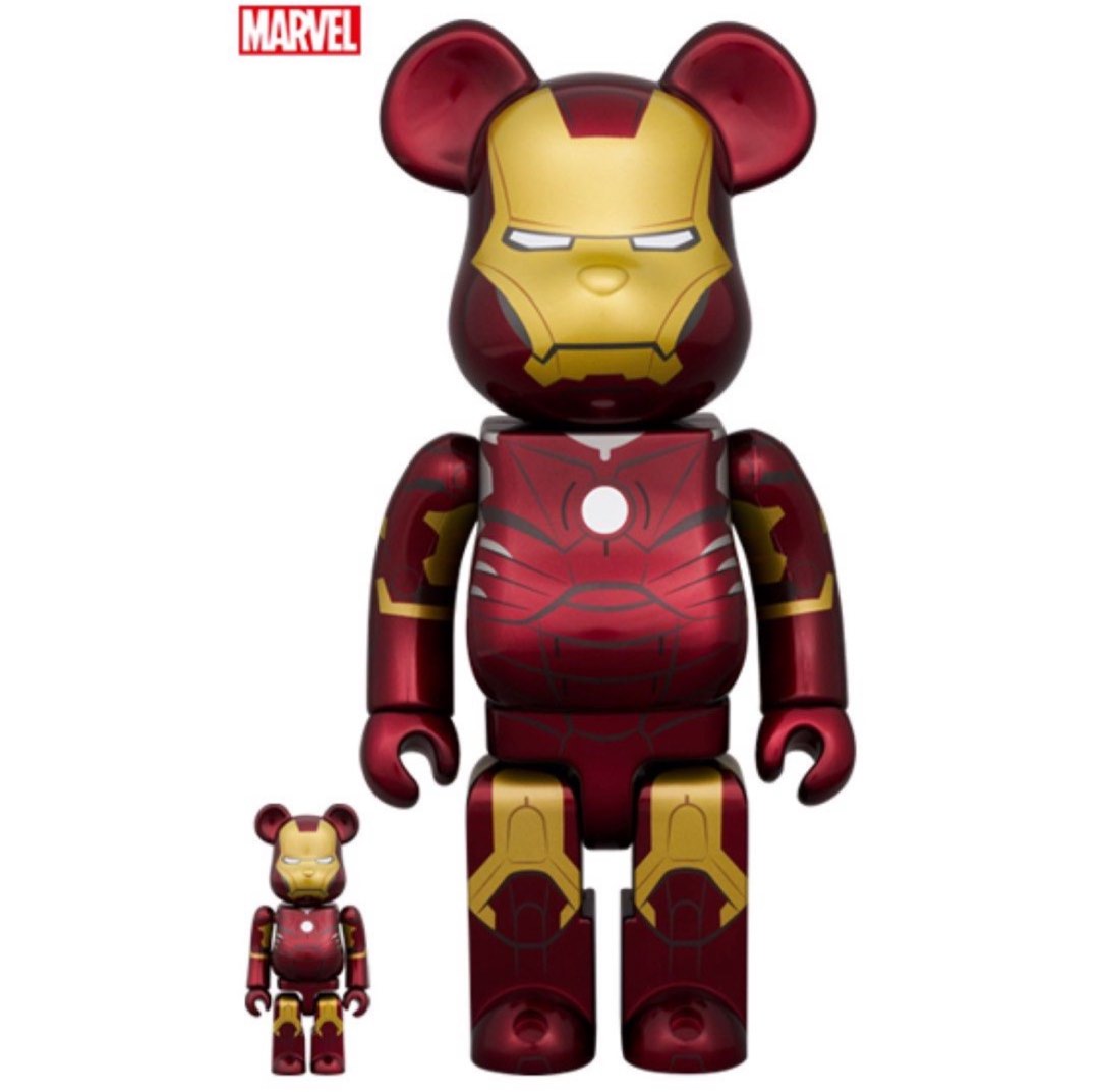 新品预售 Bearbrick 400%100% IRON MAN MARK III 鋼鐵俠 MK3 全新預售中 報價保單, 興趣及遊戲, 玩具 ...