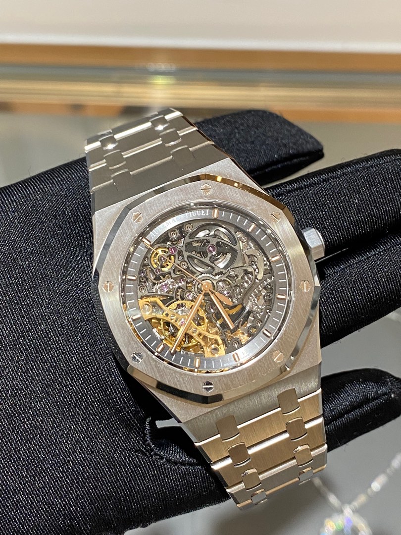 AP 15407ST 鏤空 Royal Oak 41MM 全新 2021年, 名牌, 手錶 - Carousell