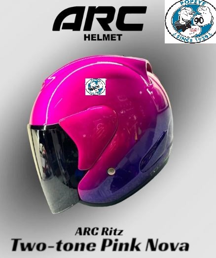 ARC RITZ HELMET 2 TONE NOVA PINK COLOR, Motorcycles, Motorcycle ...