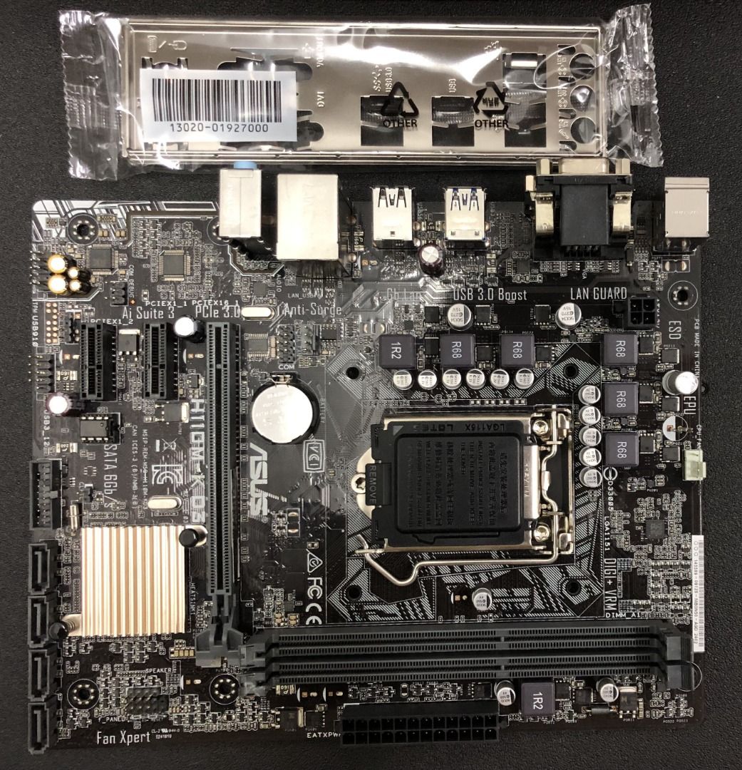 ASUS H110M-K D3 Motherboard Micro-ATX Intel LGA 1151 Socket Dual ...